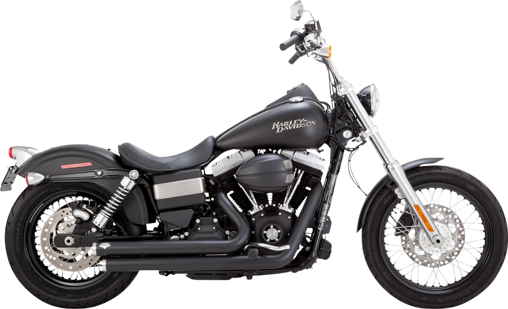 Vance & Hines Big Shots Staggered Exhaust System with Black Finish - P ...