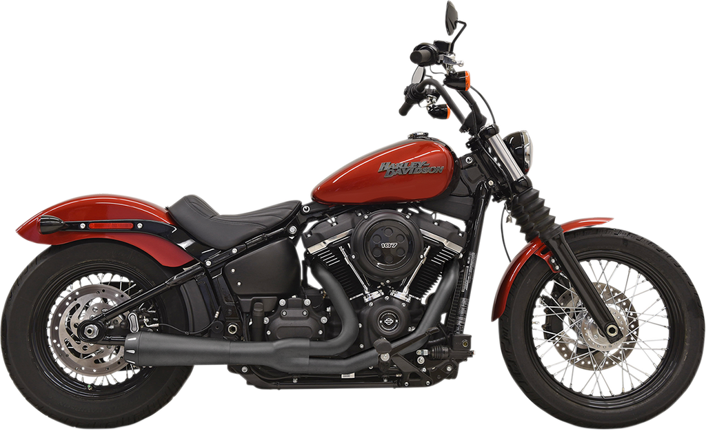 BASSANI XHAUST 1S72RB Road Rage 2-into-1 Exhaust System with Black Fin ...